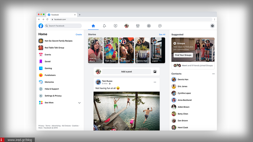 To Facebook κυκλοφόρησε επιτέλους με νέα εμφάνιση και Dark Mode! | ired.gr